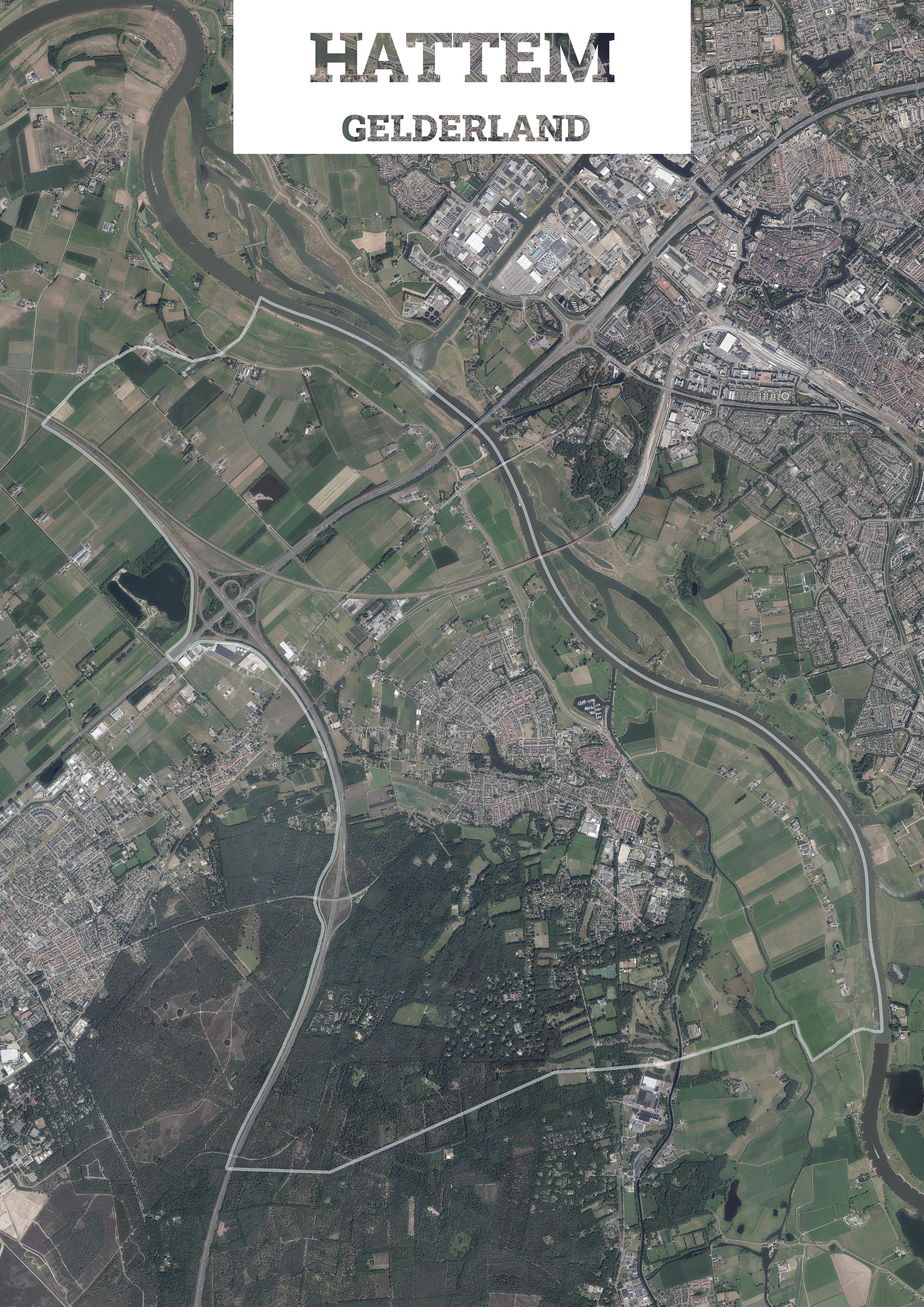 Luchtfoto van de gemeente Hattem – Earth Art