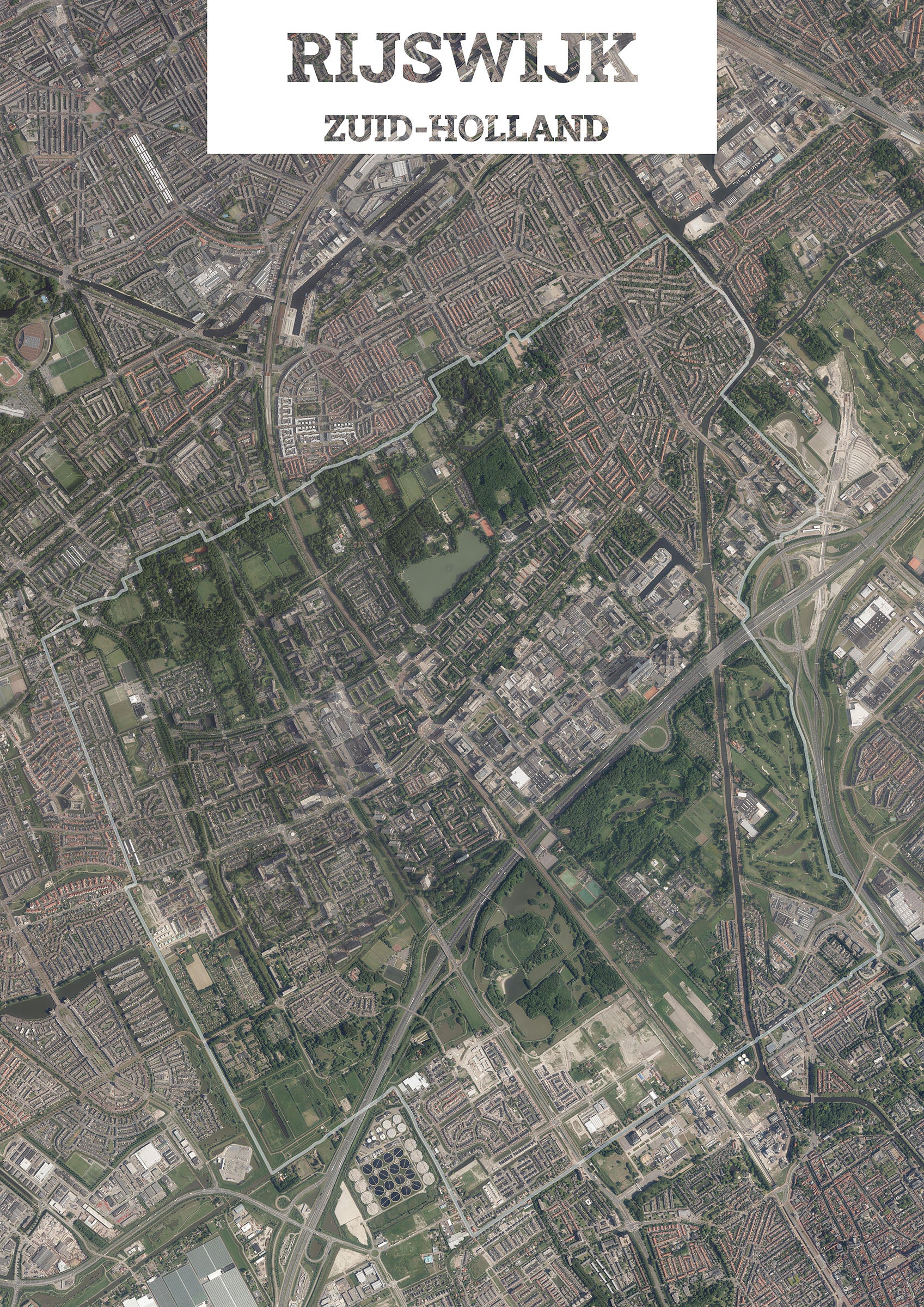 Luchtfoto van de gemeente Rijswijk – Earth Art