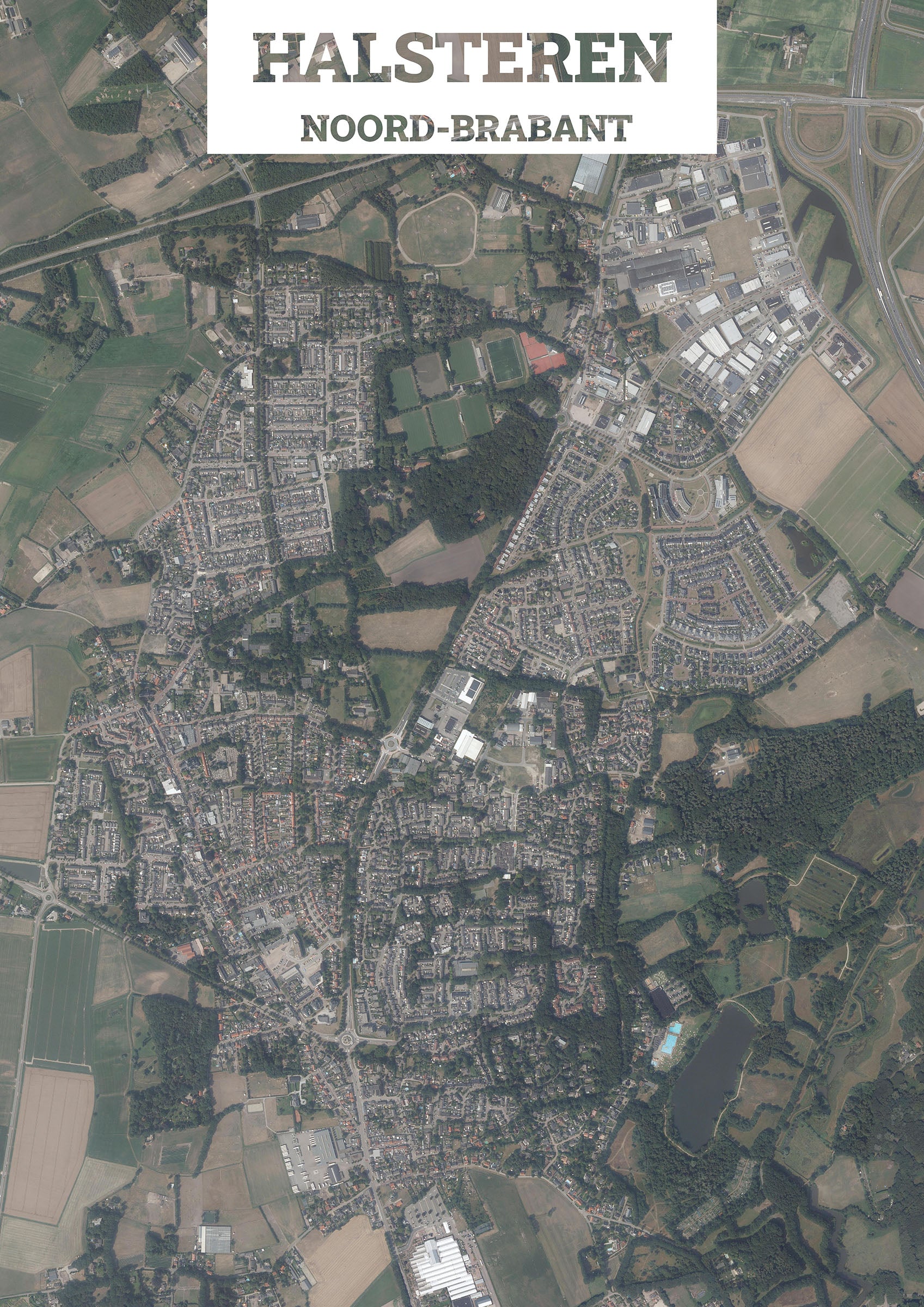 Luchtfoto van Halsteren – Earth Art