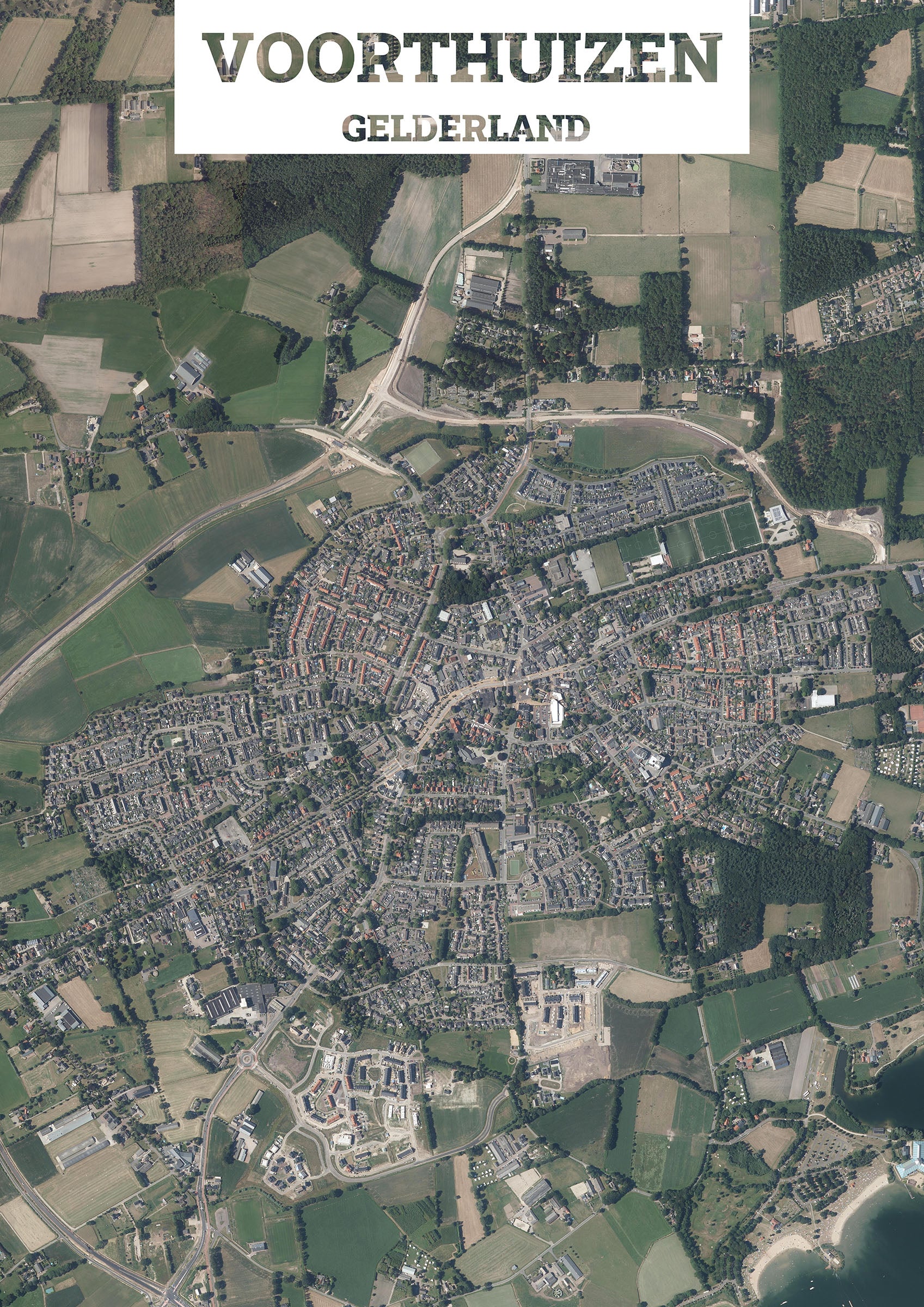 Luchtfoto van Voorthuizen – Earth Art