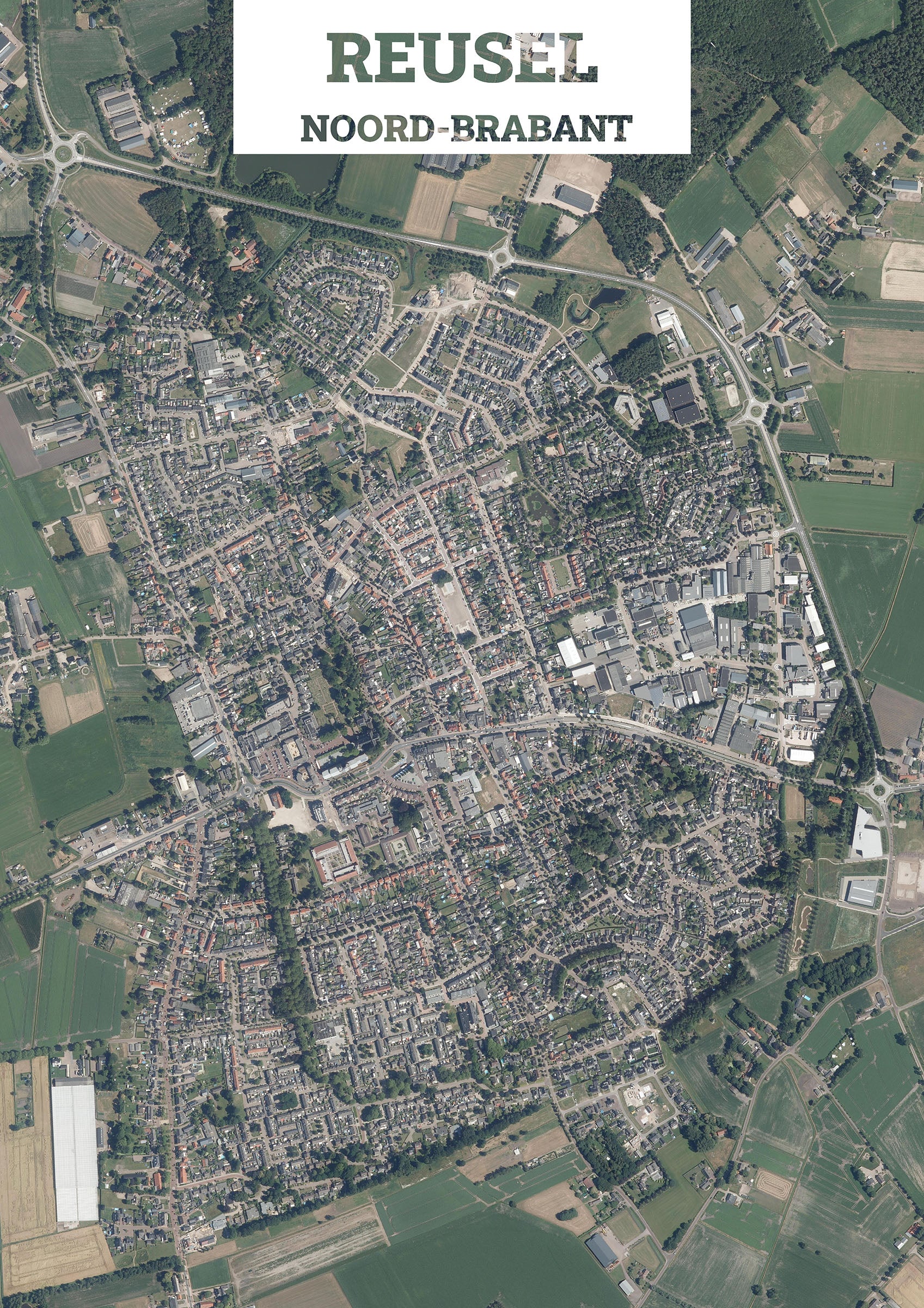 Luchtfoto van Reusel – Earth Art