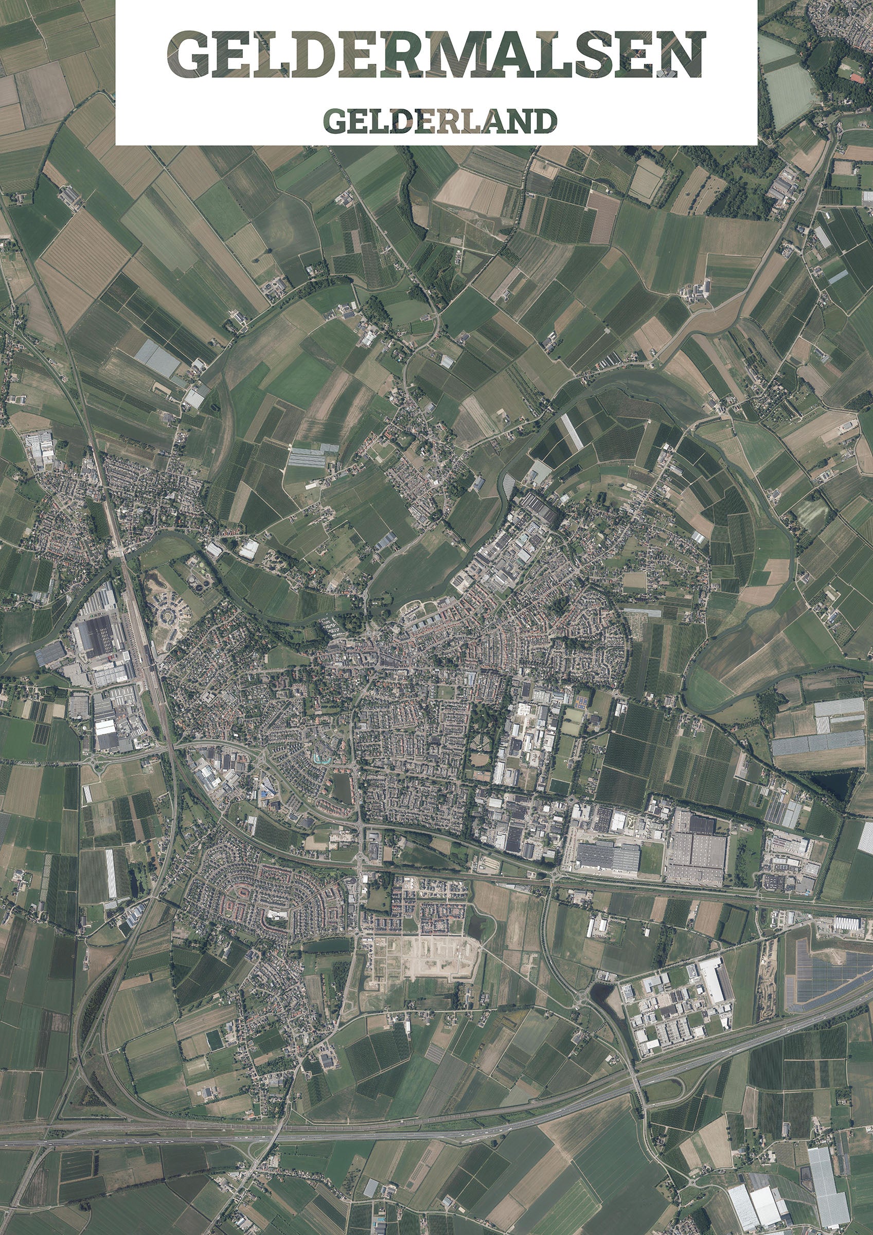 Luchtfoto van Geldermalsen – Earth Art