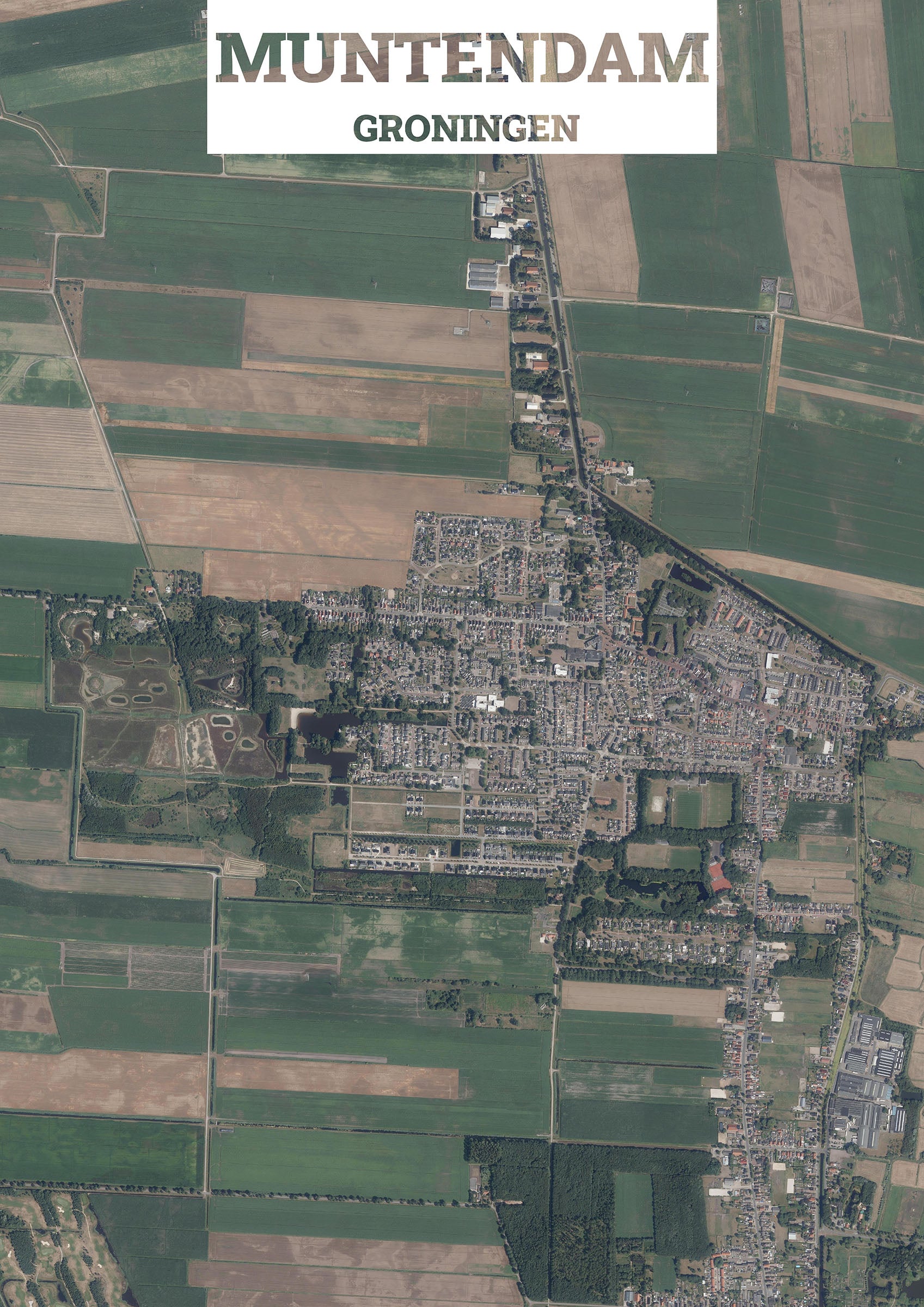 Luchtfoto van Muntendam – Earth Art