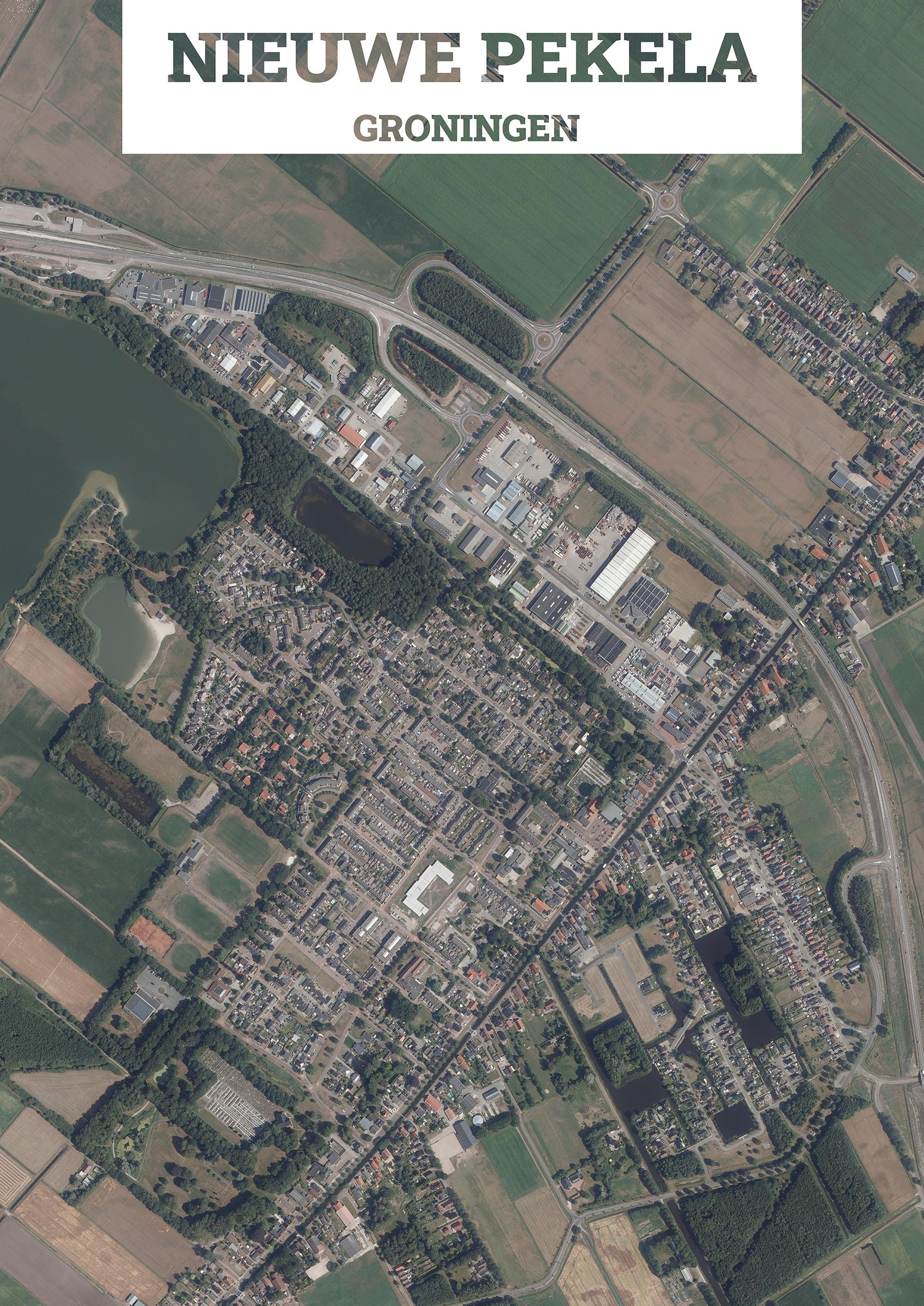 Luchtfoto van Nieuwe Pekela – Earth Art