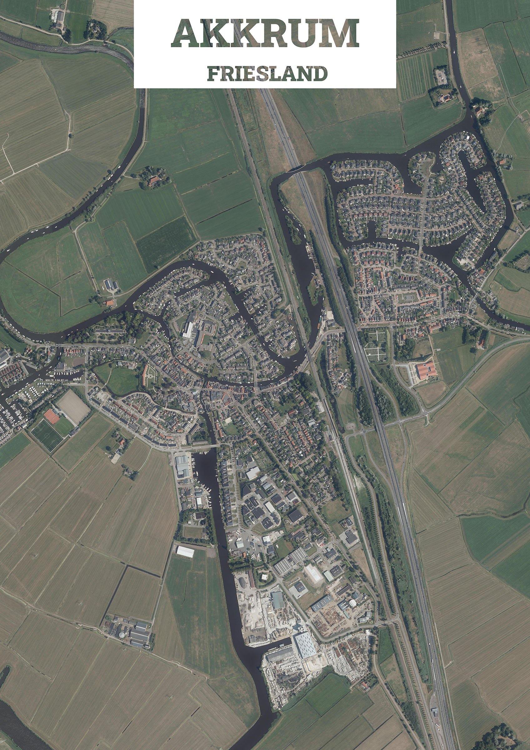 Luchtfoto van Akkrum – Earth Art