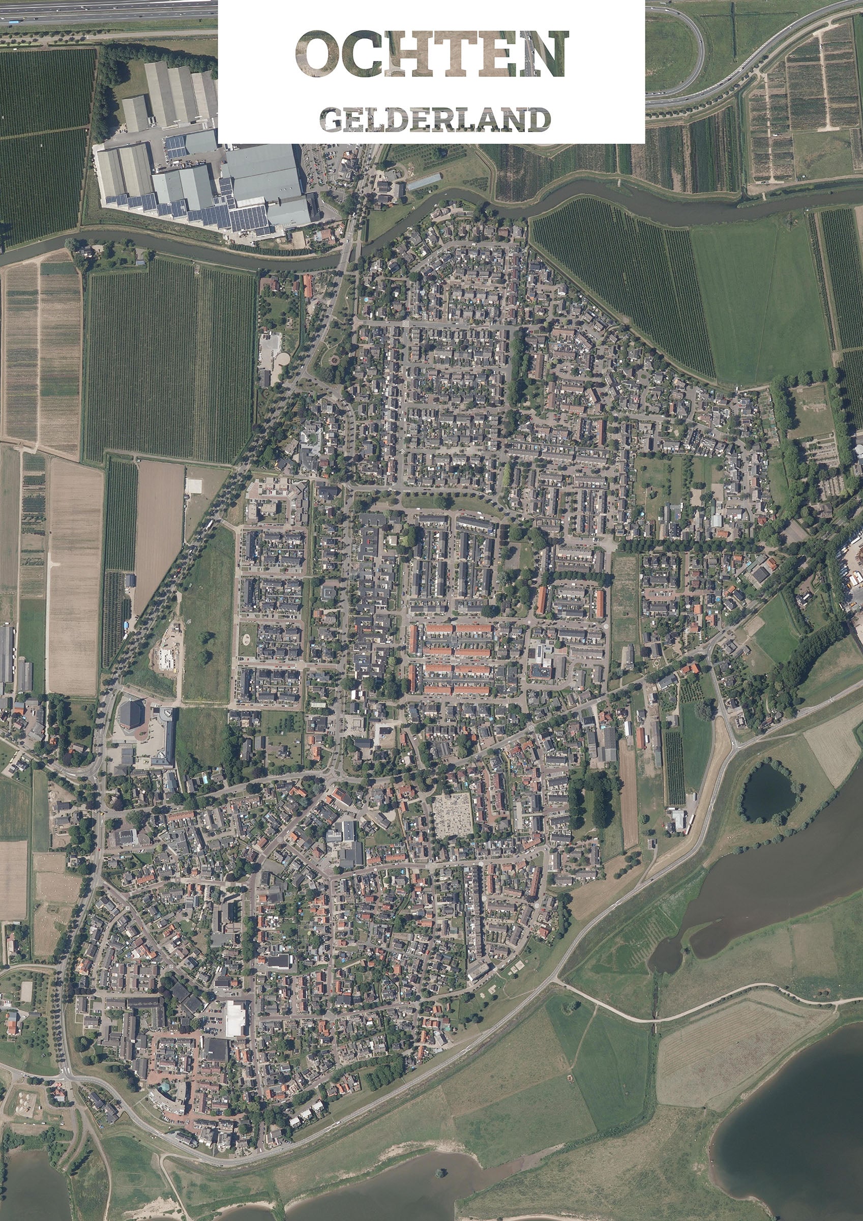 Luchtfoto van Ochten – Earth Art