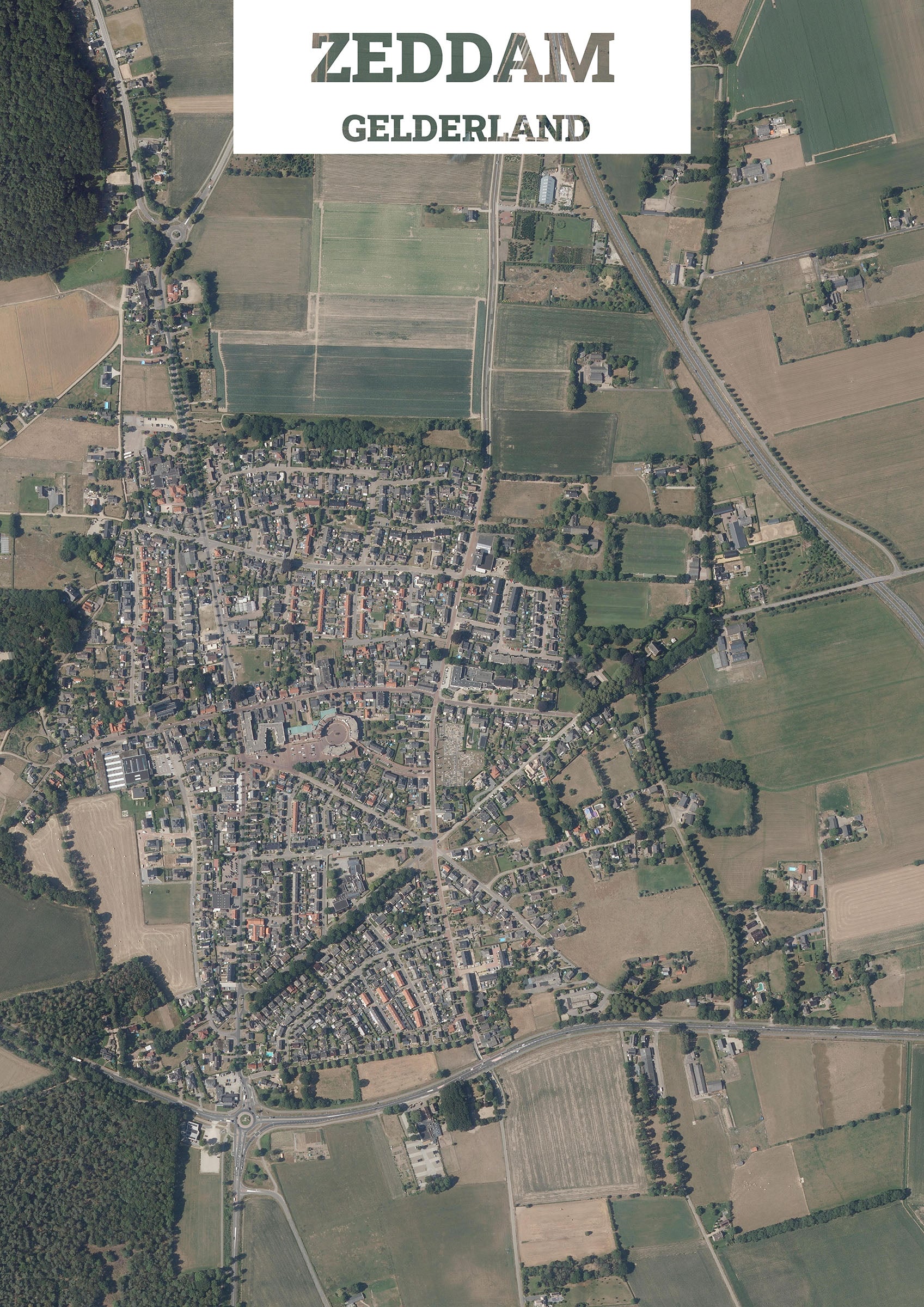 Luchtfoto van Zeddam – Earth Art