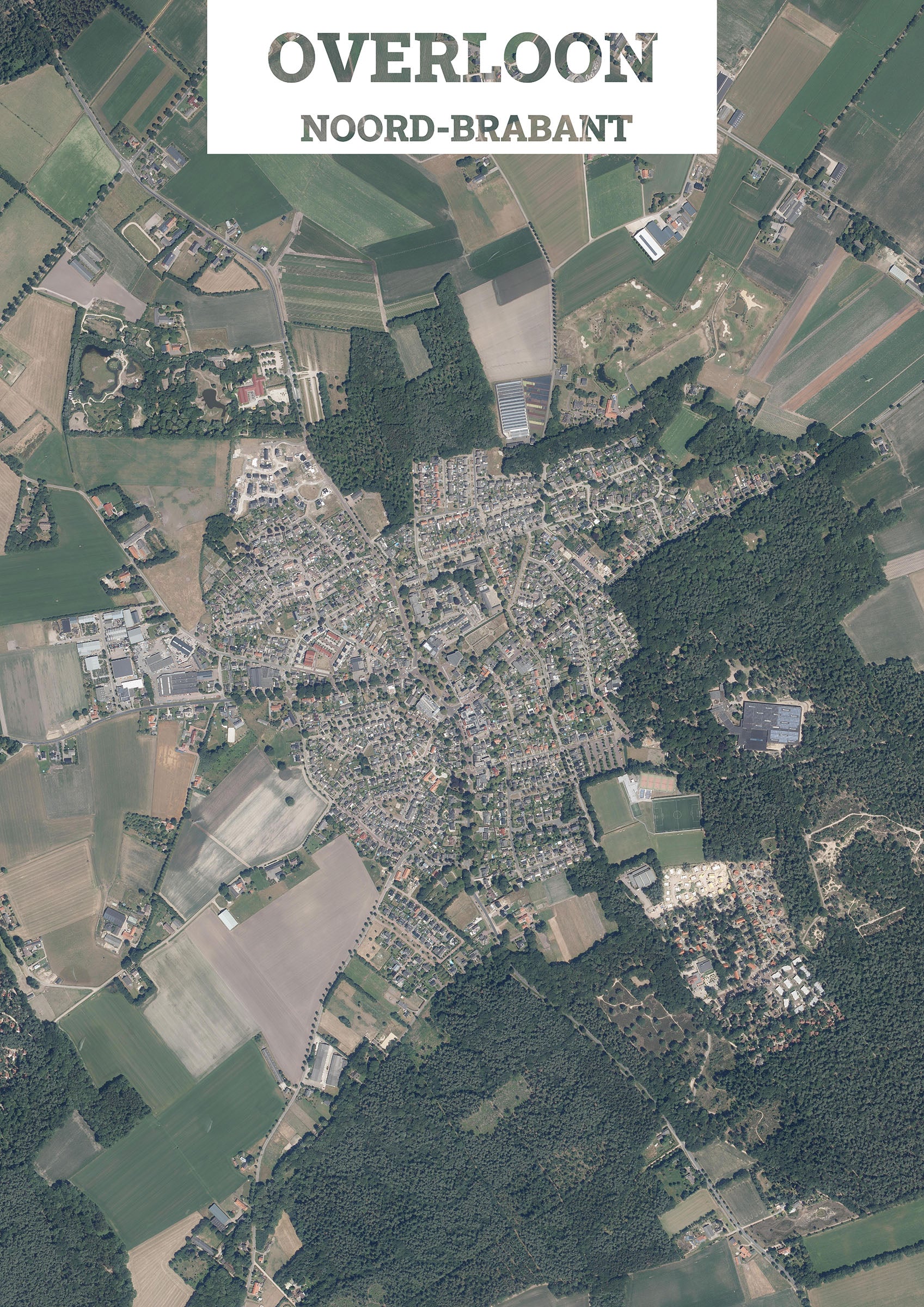 Luchtfoto van Overloon – Earth Art